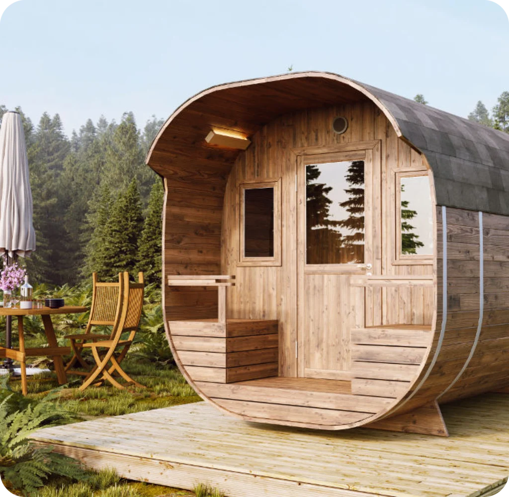 Exklusive Fasssaunas und Premium Saunas aus Fichtenholz